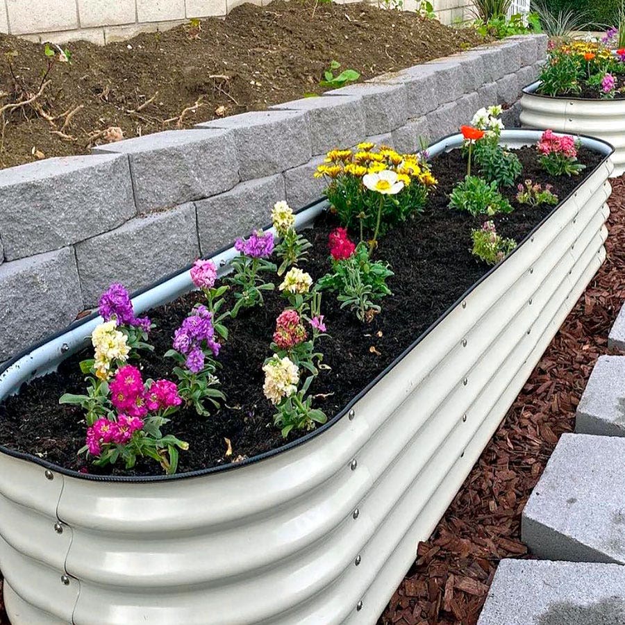 Vego Garden® 17-Inch 9 In 1 Modular Metal Raised Bed (White) – Park Seed