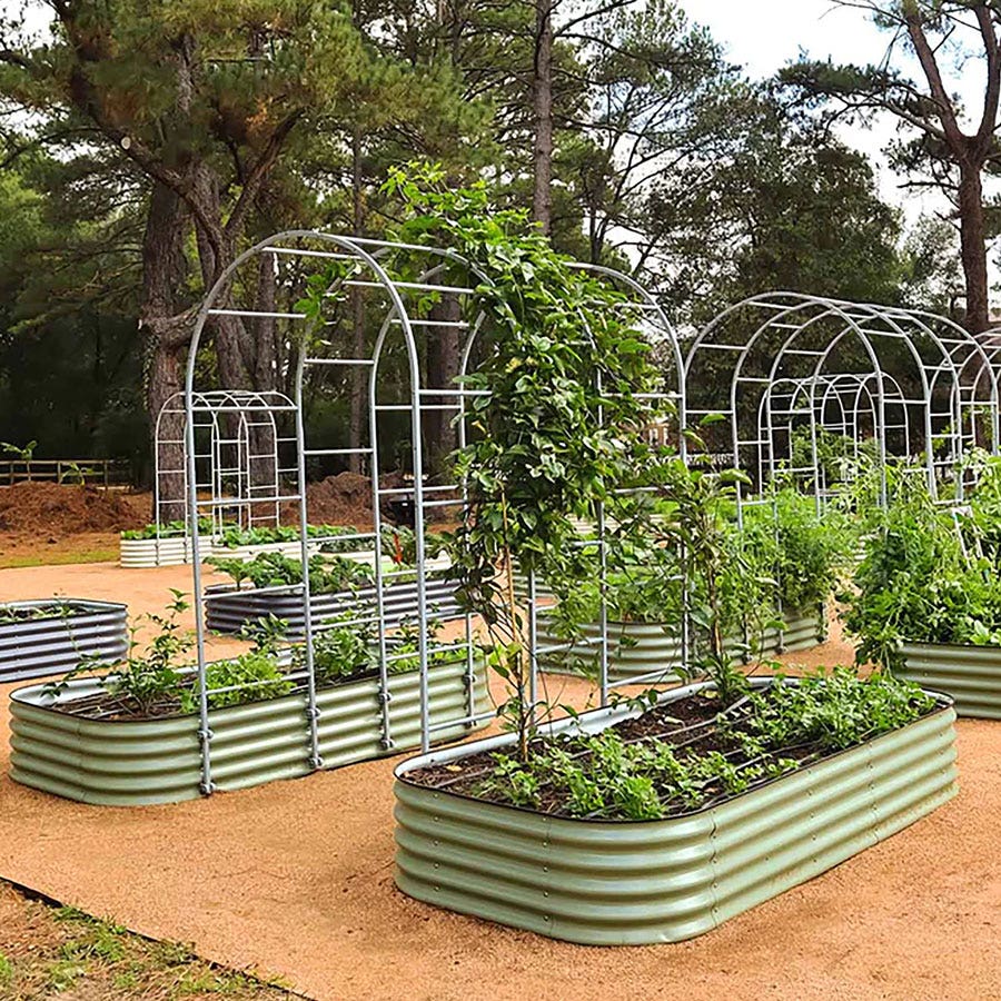 Vego Garden® Modular Arched Single Section 1.5 Foot Trellis System ...