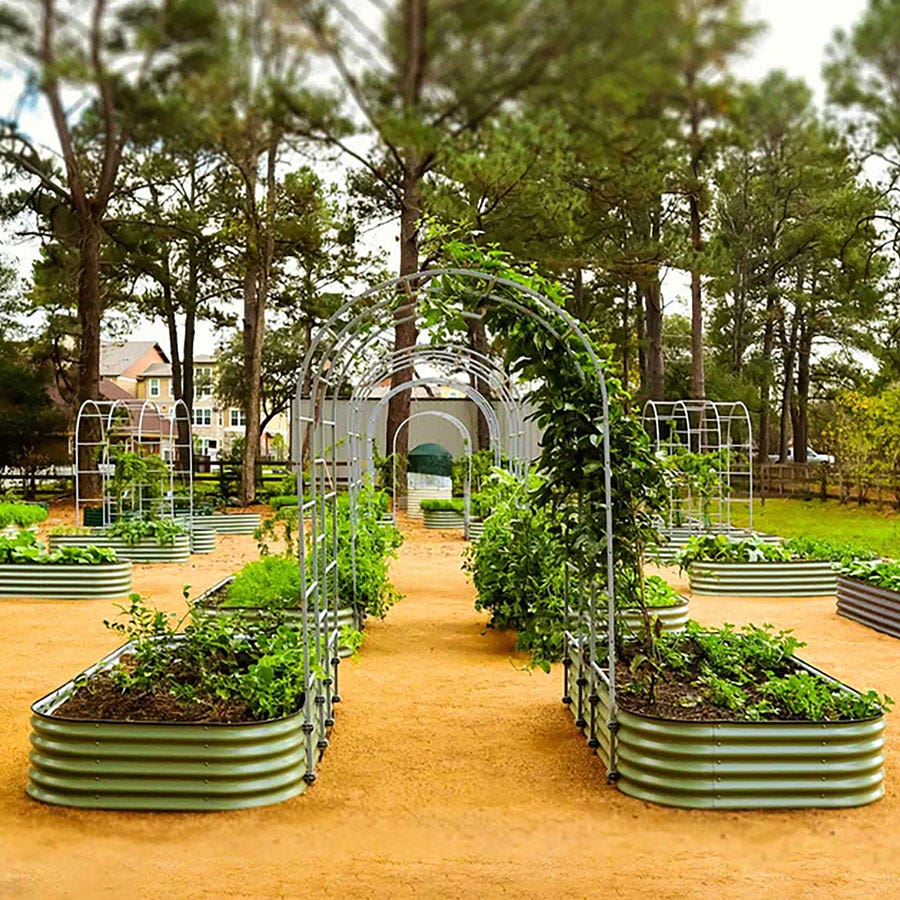 Vego Garden® Modular Arched Single Section 1.5 Foot Trellis System ...