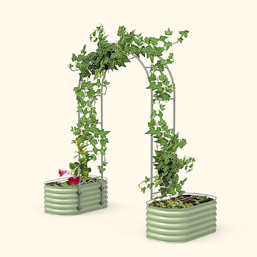 Vego Garden® Modular Arched Single Section 1.5 Foot Trellis System ...