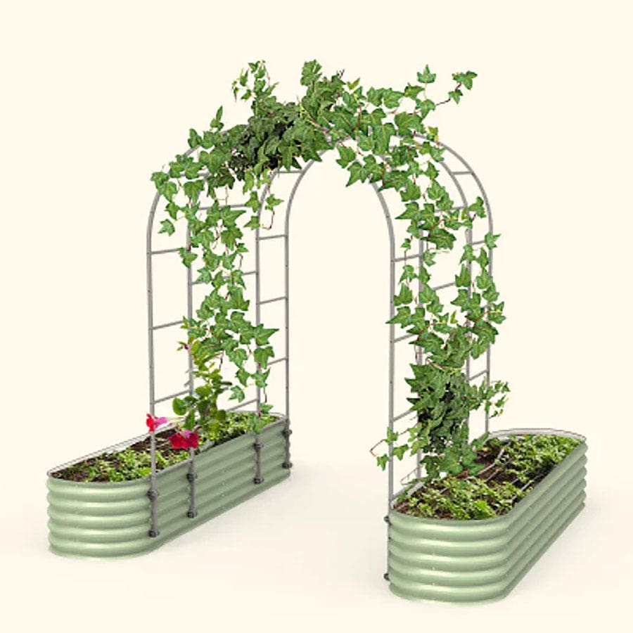 Vego Garden® Modular Arched Single Section 1.5 Foot Trellis System ...