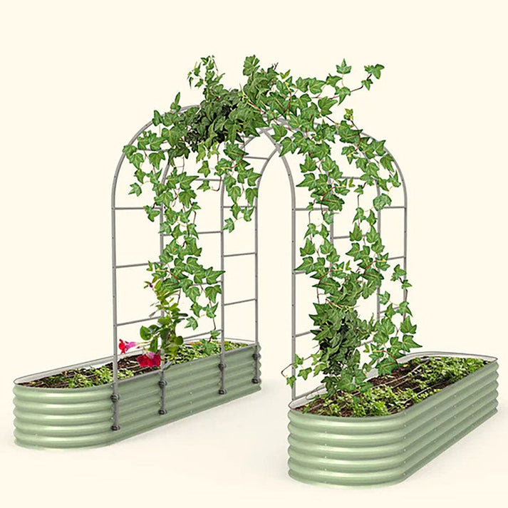 Vego Garden® Modular Arched Single Section 1.5 Foot Trellis System ...